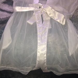 lovers lane | Intimates & Sleepwear | Sheer And Satin Robe | Poshmark